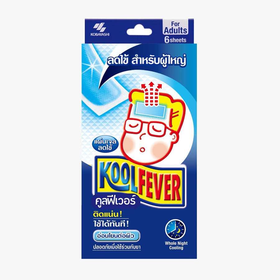 KOBAYASHI PHARM Kool Fever Patch for Adults 6 Sheets Жаропонижающий пл ...