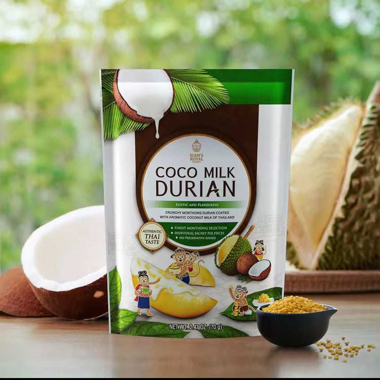 SIAM’S ROYAL SWEETS Coco Milk Durian Exotic and Flavourful 70 g., Вяле ...