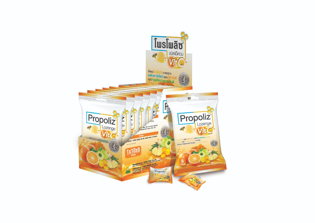 T.Man Pharma Propoliz Lozenge Vit C and Gooseberry Honey Citrus and Gi ...