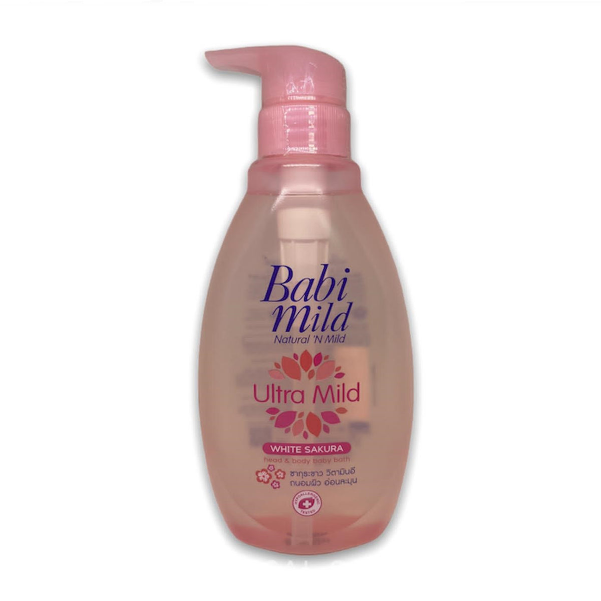 Babi Mild Ultra Mild White Sakura Head & Body Baby Bath 380 ml., Ультр ...