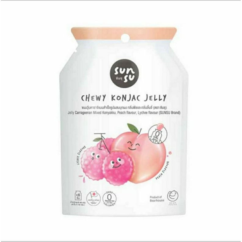 Sunsu Chewy Konjac Jelly (16 g.*6 pcs.) 96 g, Фруктовые конфеты-желе ...