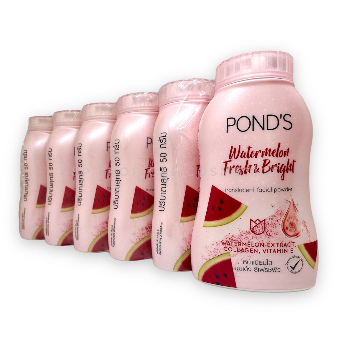 POND'S Watermelon Fresh & Bright Translucent Facial Powder 50 g.*6 pcs ...